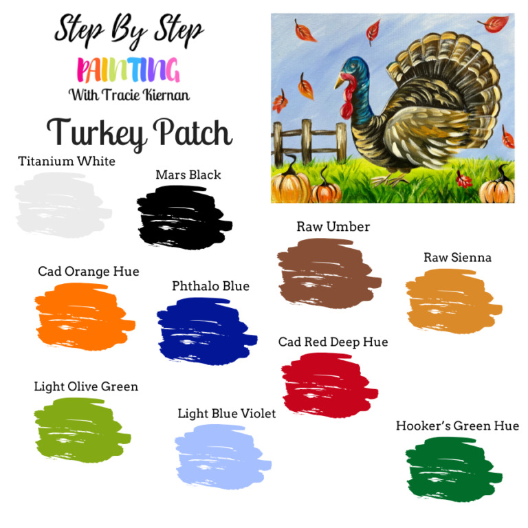 "Turkey" - Acrylic Painting Tutorial - Tracie Kiernan - Step By Step ...