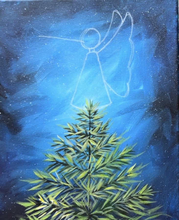 Christmas Tree Angel - Acrylic Painting Tutorial - Tracie Kiernan ...