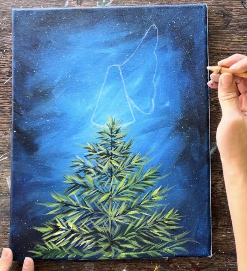 Christmas Tree Angel - Acrylic Painting Tutorial - Tracie Kiernan ...