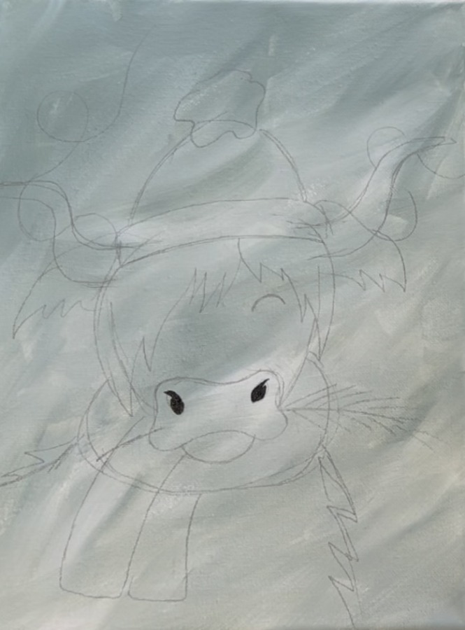 Festive Highland Cow - Acrylic Painting Tutorial - Tracie Kiernan ...