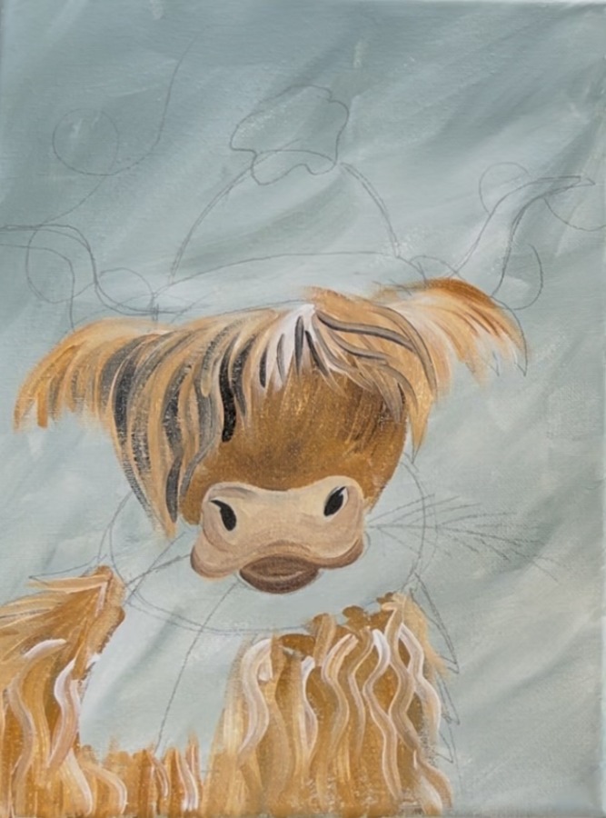 Festive Highland Cow - Acrylic Painting Tutorial - Tracie Kiernan ...