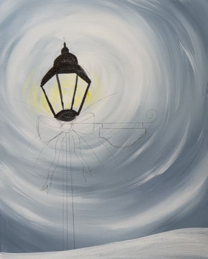 Christmas Lamppost - "Oh Holy Night" - Acrylic Painting Tutorial ...