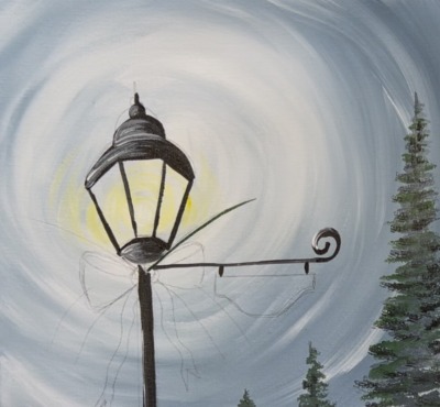 Christmas Lamppost - "Oh Holy Night" - Acrylic Painting Tutorial ...
