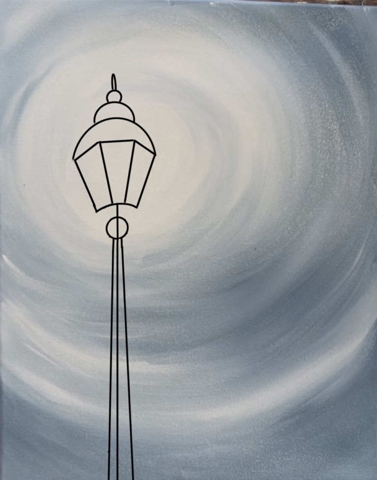 Christmas Lamppost - "Oh Holy Night" - Acrylic Painting Tutorial ...