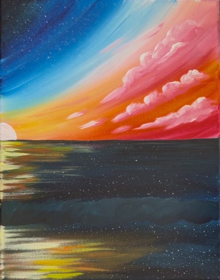How To Paint "Twilight Tides" - Acrylic Painting Tutorial - Tracie ...