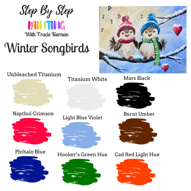 How To Paint "Winter Songbirds" - Acrylic Painting Tutorial - Tracie ...