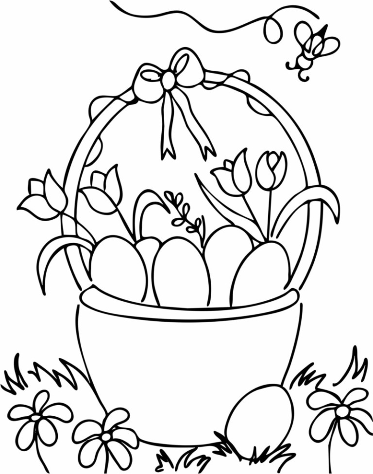 Easter Basket Traceable - Tracie Kiernan - Step By Step Painting