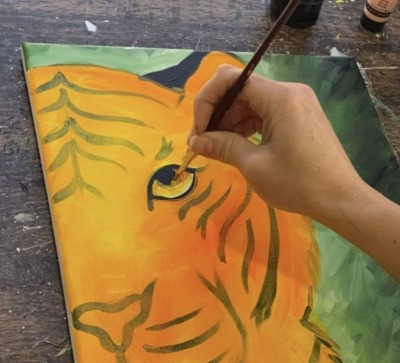 How To Paint A Tiger - "Tiger's Gaze" - Beginners Acrylic Painting ...