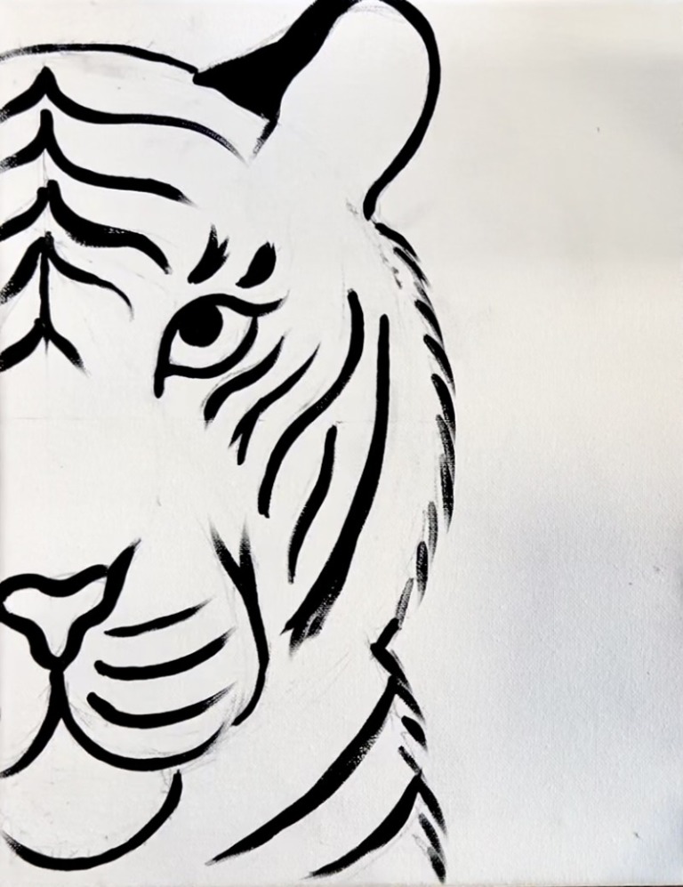 How To Paint A Tiger - "Tiger's Gaze" - Beginners Acrylic Painting ...