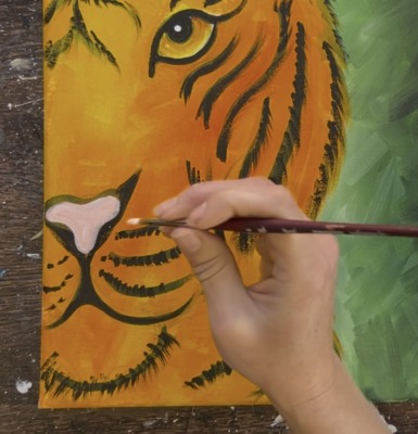 How To Paint A Tiger - "Tiger's Gaze" - Beginners Acrylic Painting ...