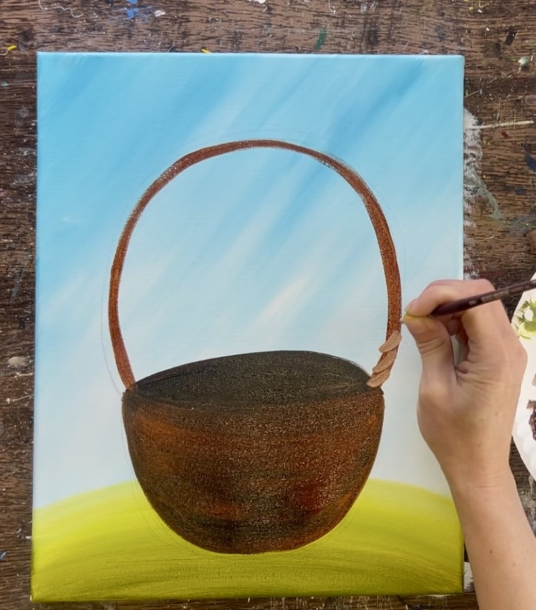 Blooming Easter Basket - Acrylic Painting Tutorial - Tracie Kiernan ...