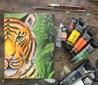 How To Paint A Tiger - "Tiger's Gaze" - Beginners Acrylic Painting ...