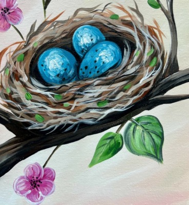 How To Paint "Robin's Nest" - Acrylic Painting Tutorial - Tracie ...