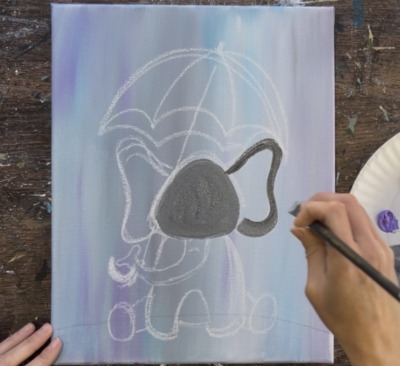 Elephant Raindrops - Acrylic Painting Tutorial - Tracie Kiernan - Step ...