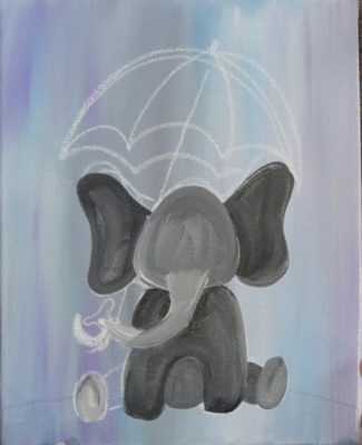 Elephant Raindrops - Acrylic Painting Tutorial - Tracie Kiernan - Step ...