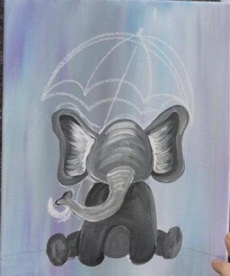 Elephant Raindrops - Acrylic Painting Tutorial - Tracie Kiernan - Step ...
