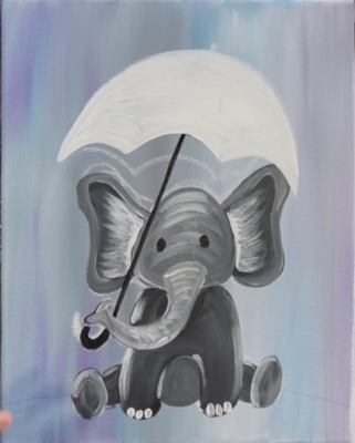 Elephant Raindrops - Acrylic Painting Tutorial - Tracie Kiernan - Step ...