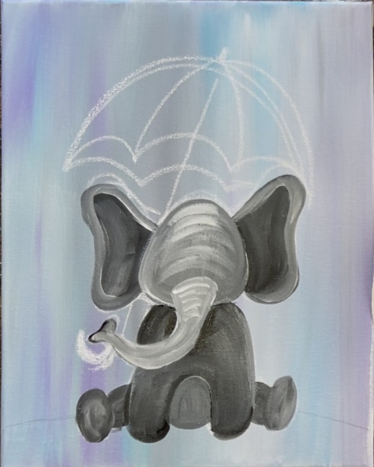 Elephant Raindrops - Acrylic Painting Tutorial - Tracie Kiernan - Step ...