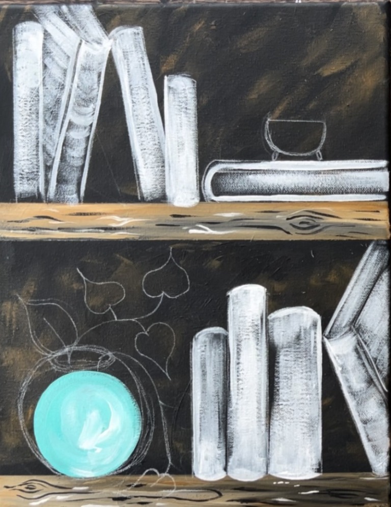 The Library - Acrylic Painting Tutorial - Tracie Kiernan - Step By Step ...