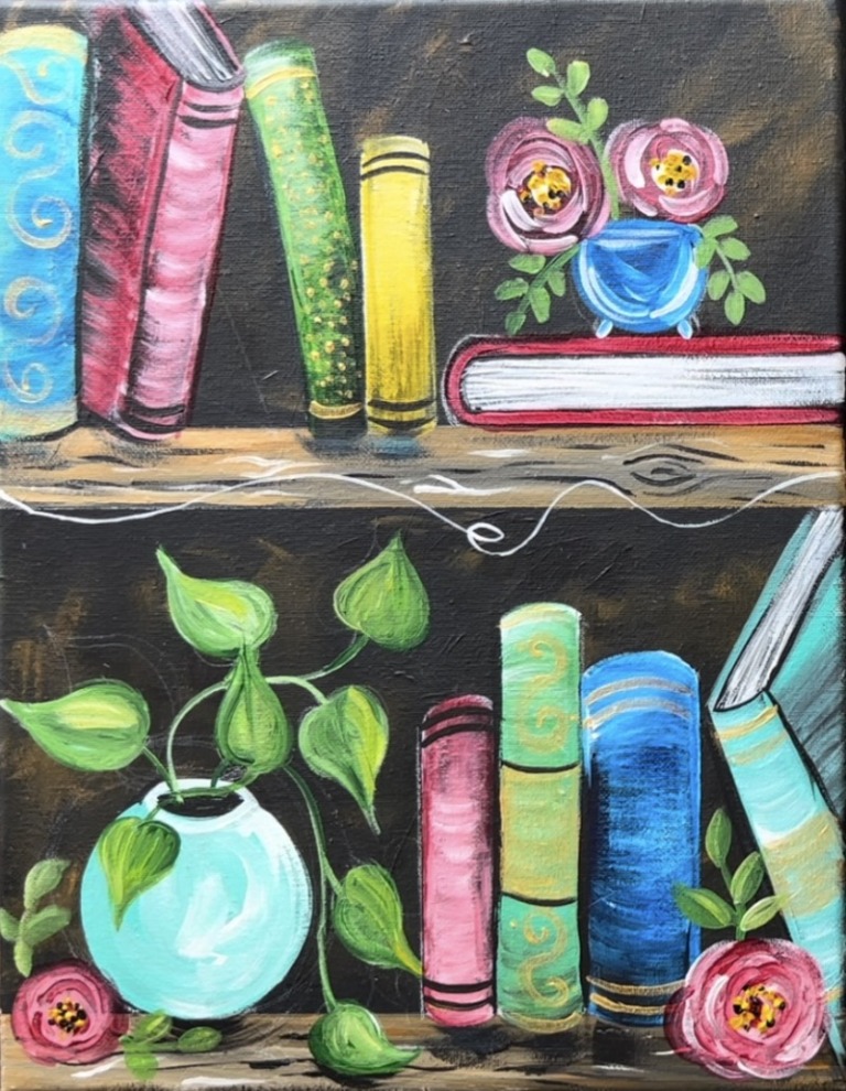 The Library - Acrylic Painting Tutorial - Tracie Kiernan - Step By Step ...