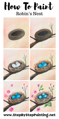 How To Paint "Robin's Nest" - Acrylic Painting Tutorial - Tracie ...