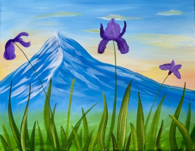 Mountain Irises - Acrylic Painting Tutorial - Tracie Kiernan - Step By ...
