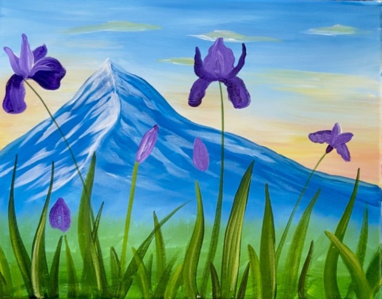 Mountain Irises - Acrylic Painting Tutorial - Tracie Kiernan - Step By ...