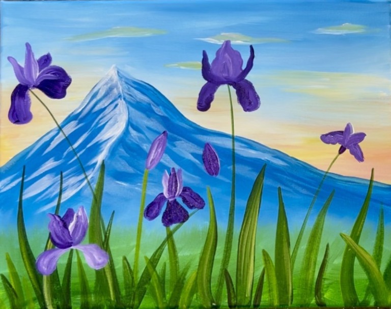 Mountain Irises - Acrylic Painting Tutorial - Tracie Kiernan - Step By ...