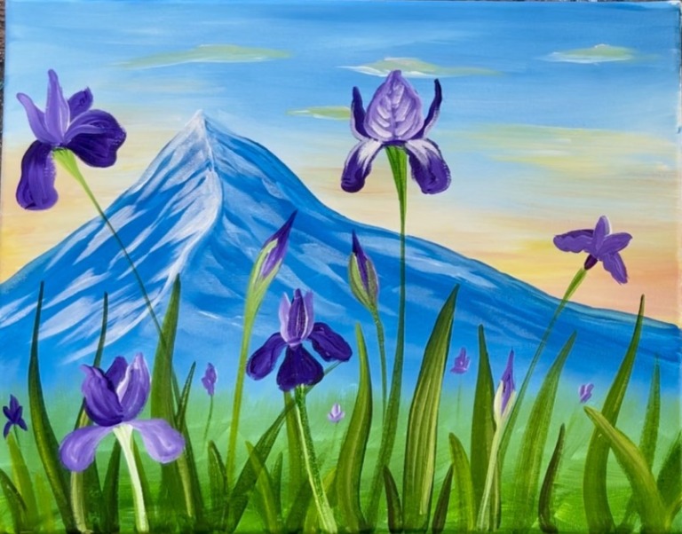 Mountain Irises - Acrylic Painting Tutorial - Tracie Kiernan - Step By ...