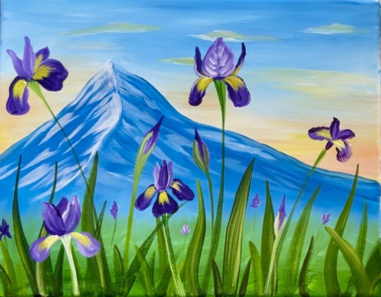 Mountain Irises - Acrylic Painting Tutorial - Tracie Kiernan - Step By ...