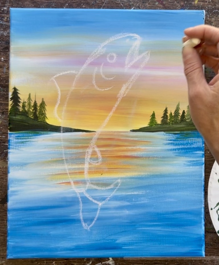 "Sunset Catch" - How To Paint A Rainbow Trout - Acrylic Tutorial ...
