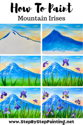 Mountain Irises - Acrylic Painting Tutorial - Tracie Kiernan - Step By ...