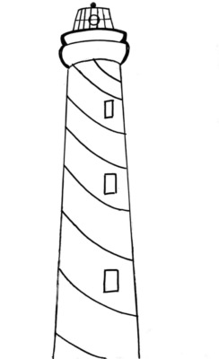 Lighthouse Beach Traceable - Tracie Kiernan - Step By Step Painting