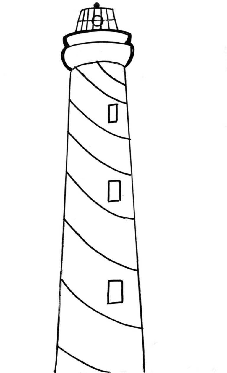 Lighthouse Beach Traceable - Tracie Kiernan - Step By Step Painting