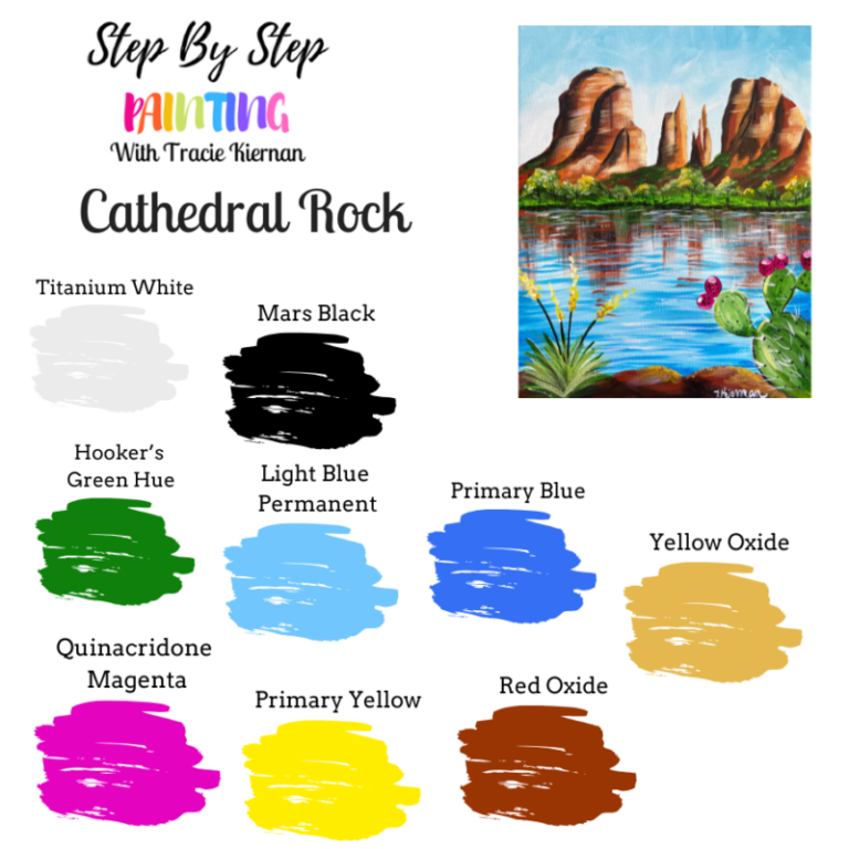 How To Paint "Cathedral Rock Sedona" - Acrylic Tutorial - Tracie ...