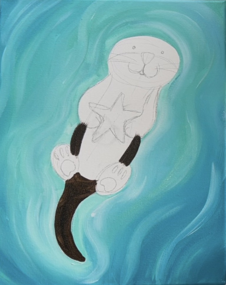 How To Paint "Otter Bliss" - Sea Otter Acrylic Painting Tutorial ...
