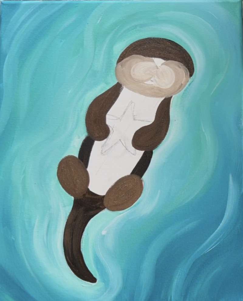 How To Paint "Otter Bliss" - Sea Otter Acrylic Painting Tutorial ...
