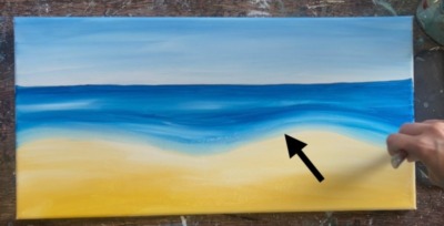 How To Paint "Seaside Parade" - Colorful Umbrellas Lined Up On A Beach ...