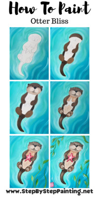 How To Paint "Otter Bliss" - Sea Otter Acrylic Painting Tutorial ...