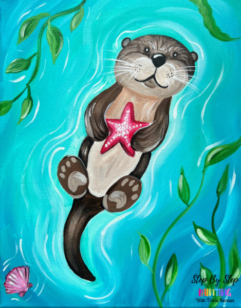 How To Paint "Otter Bliss" - Sea Otter Acrylic Painting Tutorial ...