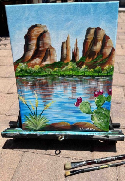 How To Paint "Cathedral Rock Sedona" - Acrylic Tutorial - Tracie ...