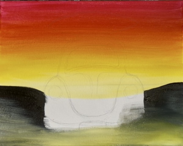 Sunset Surf Bug - Acrylic Tutorial - Tracie Kiernan - Step By Step Painting