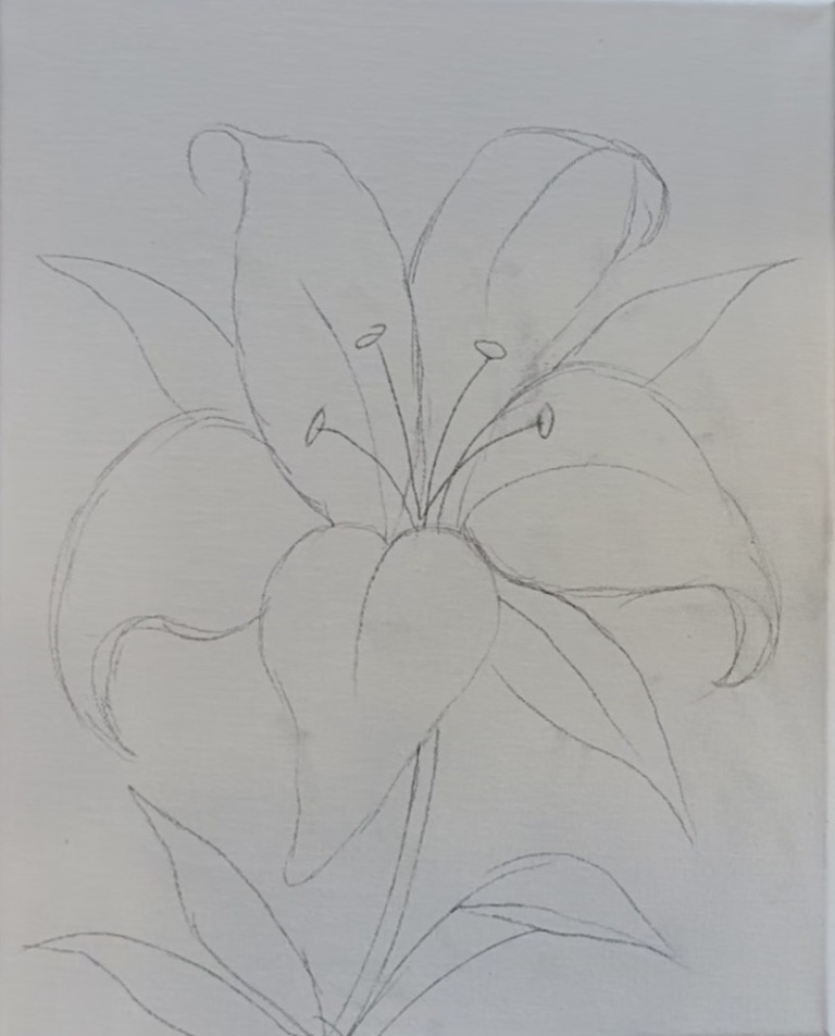 How To Paint A Stargazer Lily - Acrylic Tutorial - Tracie Kiernan ...