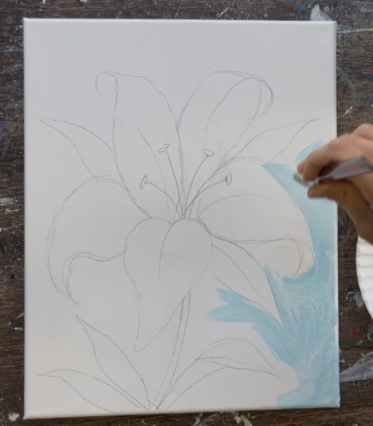 How To Paint A Stargazer Lily - Acrylic Tutorial - Tracie Kiernan ...