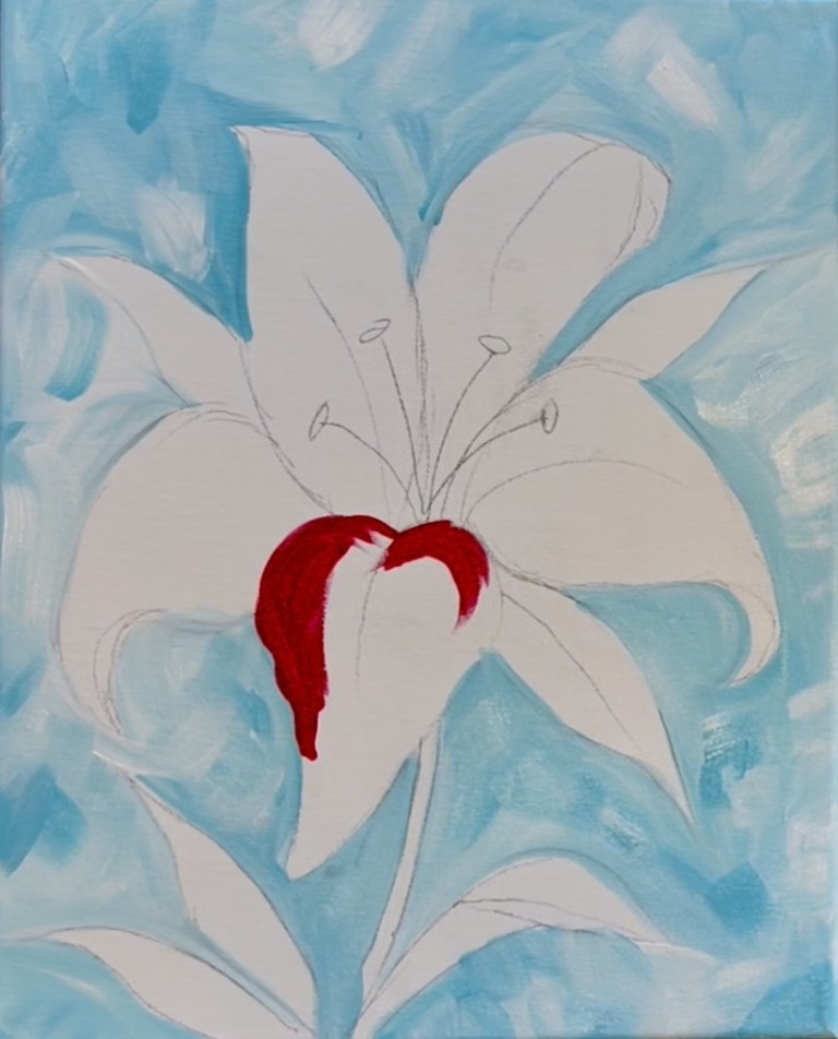 How To Paint A Stargazer Lily - Acrylic Tutorial - Tracie Kiernan ...