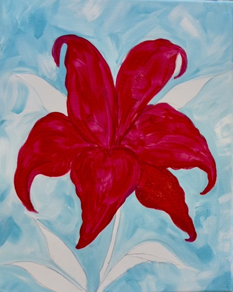 How To Paint A Stargazer Lily - Acrylic Tutorial - Tracie Kiernan ...