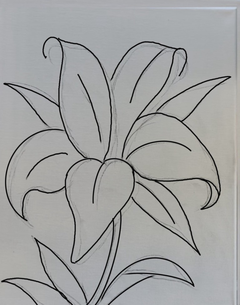 How To Paint A Stargazer Lily - Acrylic Tutorial - Tracie Kiernan ...