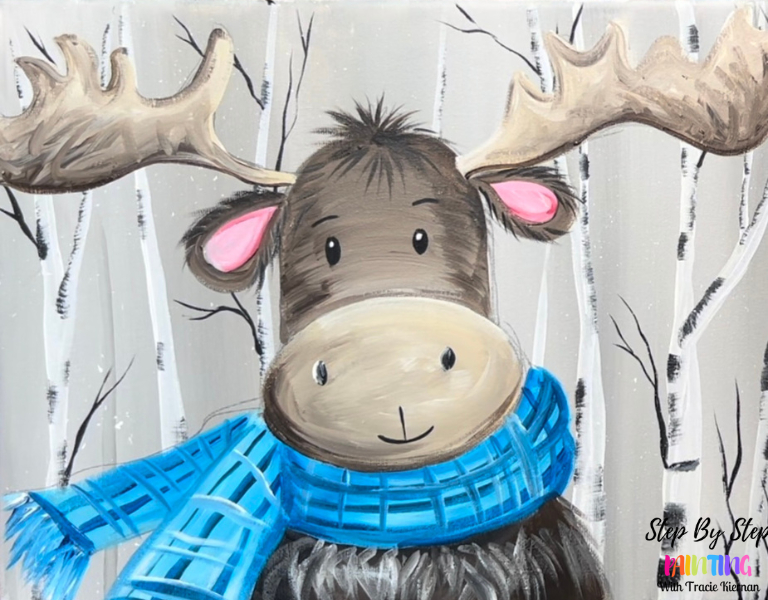 Christmas Moose Painting - Bonus Tutorial - Tracie Kiernan - Step By ...