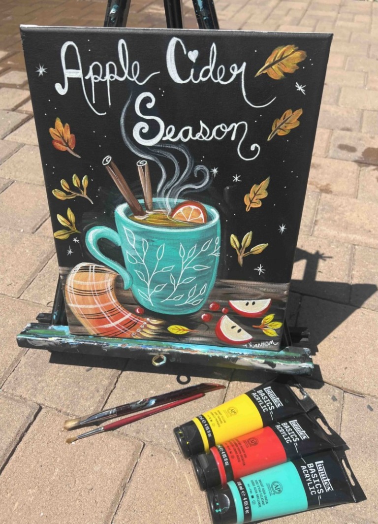 How To Paint "Apple Cider Season" - Acrylic Tutorial - Tracie Kiernan ...