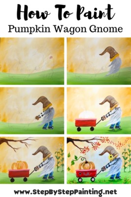 Pumpkin Wagon Gnome - Acrylic Painting Tutorial - Tracie Kiernan - Step ...